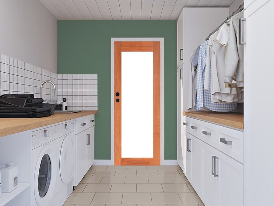 LIN1 Deluxe Laundry External Doors - InayaHomes